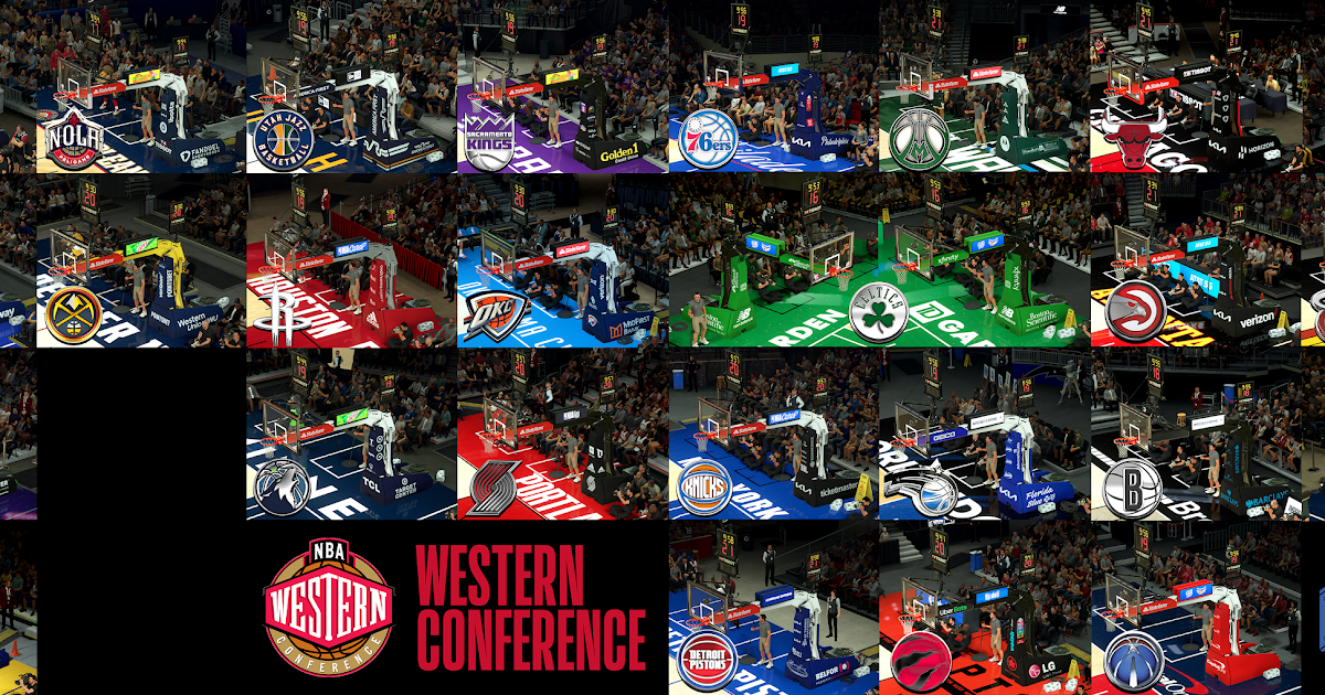 NBA 2K22 Realistic All 30 NBA Arenas with Real Baskets & Stanchions by ...