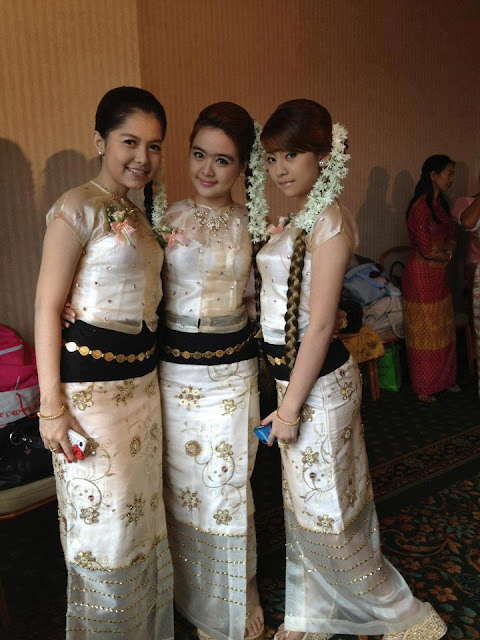 Myanmar Models with Traditional Dress - Myanmar Life