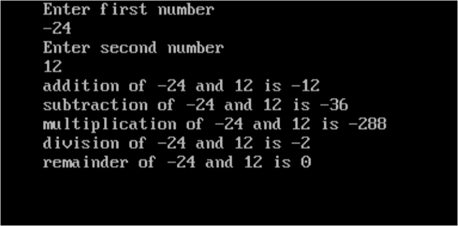C Program To Addsubtractmultiplydividefind Remainder