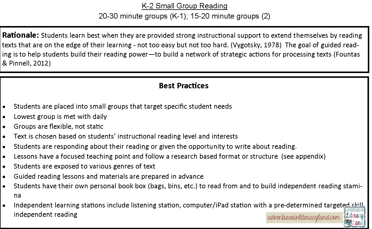 Literacy Framework to Support RtI | Adventures in Literacy Land