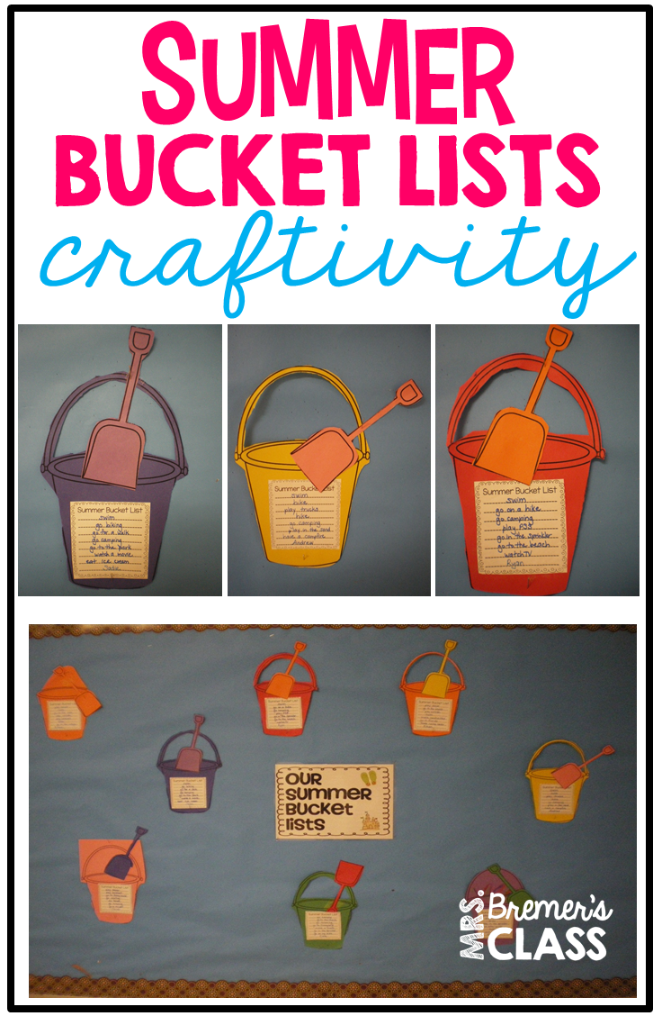Summer Bucket Lists Craftivity | Mrs. Bremer's Class