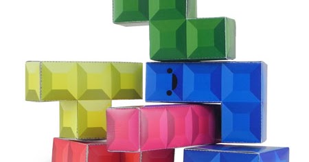 Tetris Paper Toys | Paperized Crafts
