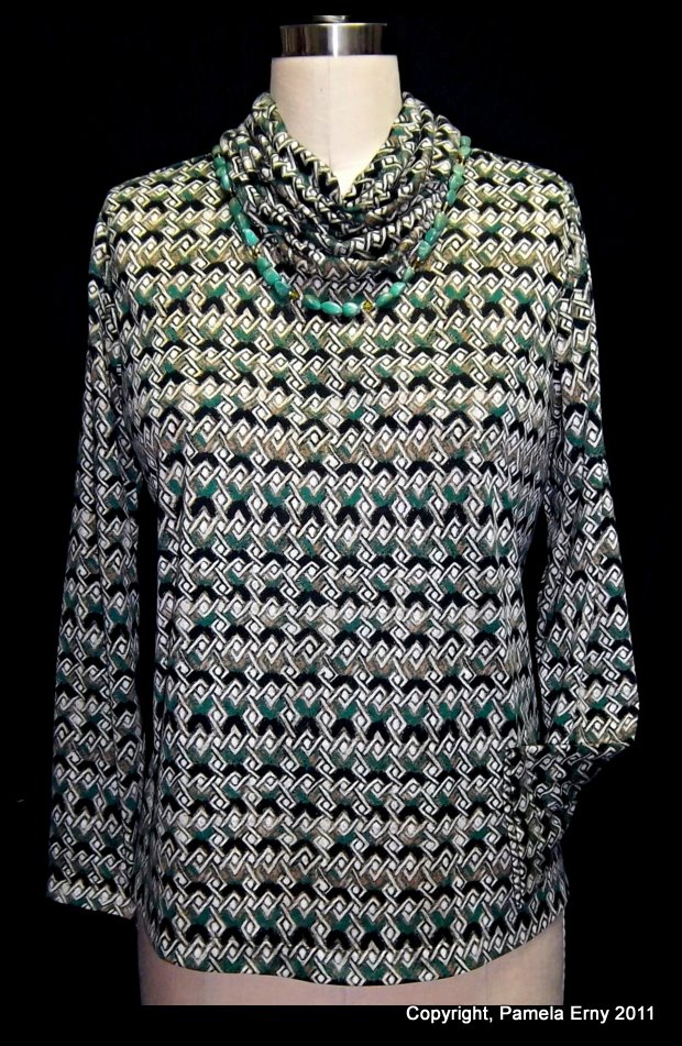 Off The Cuff ~Sewing Style~: Tutorial- Angled Ruche Cowl Collar Tunic