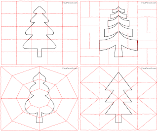 Four grid: Free printable Tree grid line drawing worksheet/activity for ...