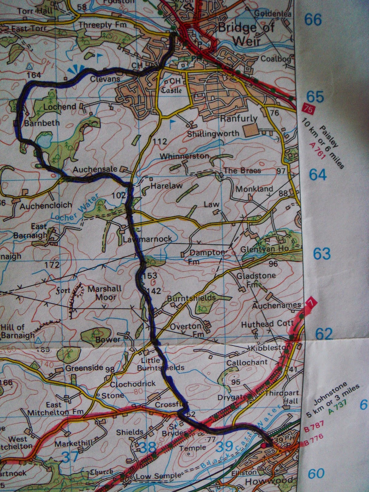 Cycling Meditations: Howwood to Langbank via Bridge of Weir & Barscube Hill