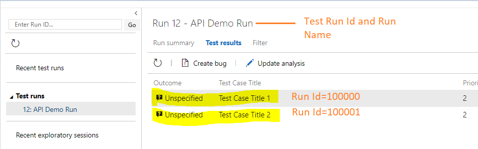 DevOpsMaster: Creating a test run and updating results using ...