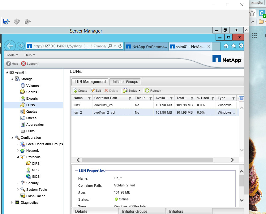 Technical Works : NET 701 MODULE 6: CREATING A LUN