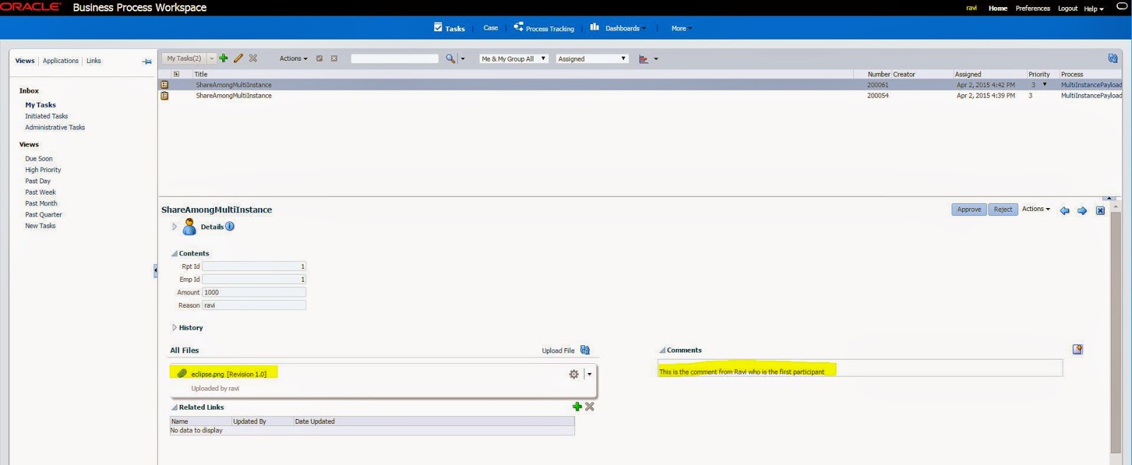Soa And Bpm My Learnings Oracle Bpm Share Data Across Instances In Oracle Bpm