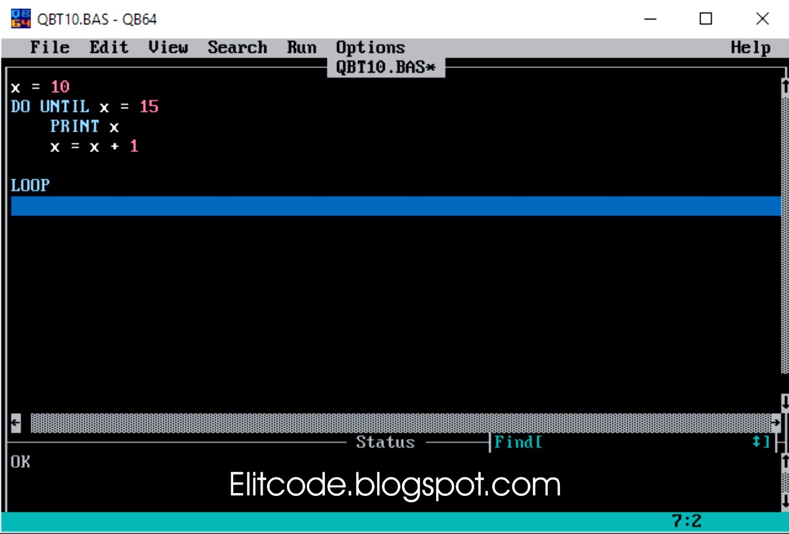 QBASIC TUTORIAL 10 - LOOPS ~ ELITCODE - Learning Starts Here