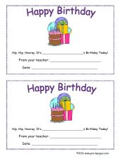 Birthday Certificates For Students ~ Certificate Letter
