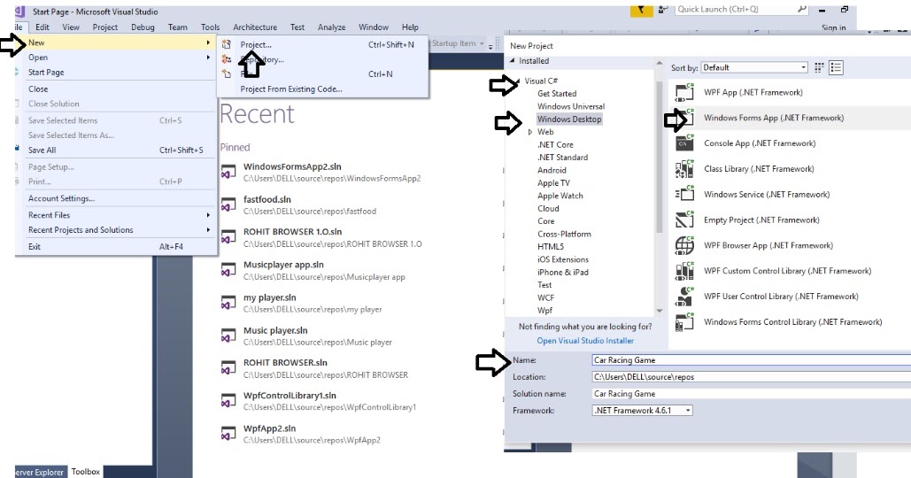 Rohit Programming zone: Car Racing Game in C# Visual Studio