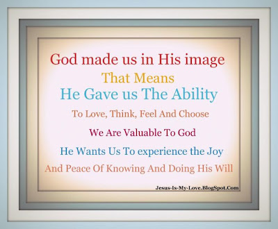 God Made Us in His Image that means He gave us the Ability to Love ...