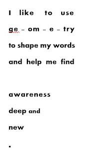 Intersections -- Poetry with Mathematics: Shaping POETRY with GEOMETRY