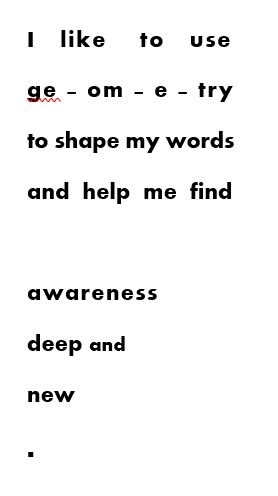 Intersections -- Poetry with Mathematics: Shaping POETRY with GEOMETRY