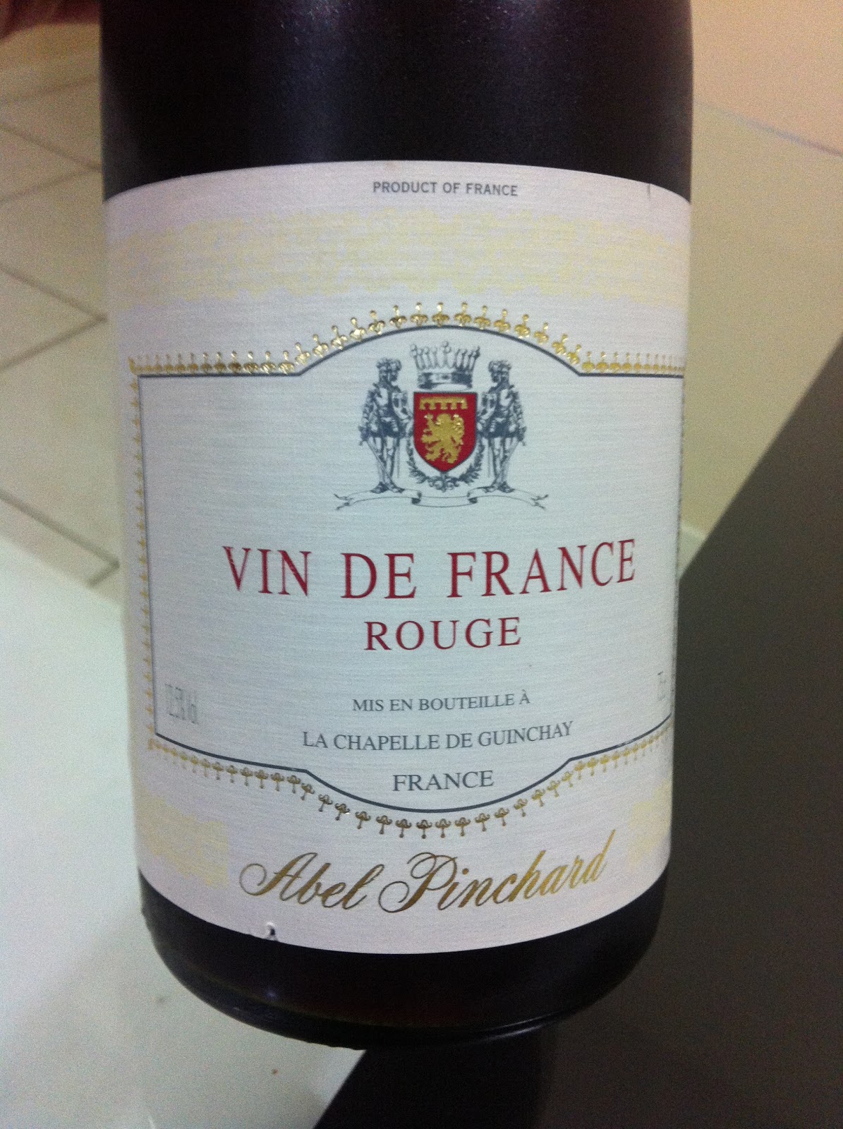 Eu Sommelier: VIN DE FRANCE ROUGE, ABEL PINCHARD