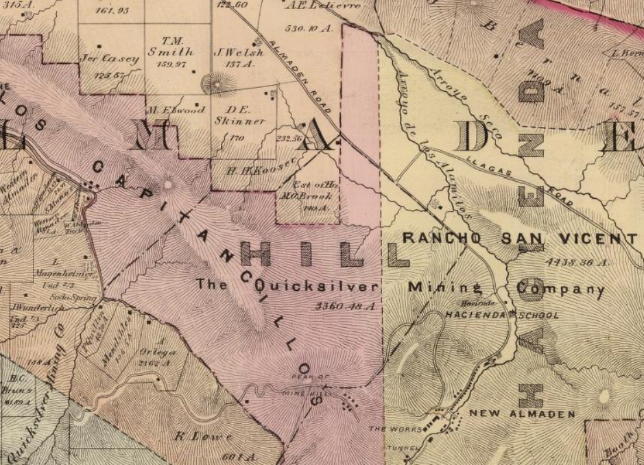Santa Clara County Route G8 and the New Almaden Quicksilver Mine