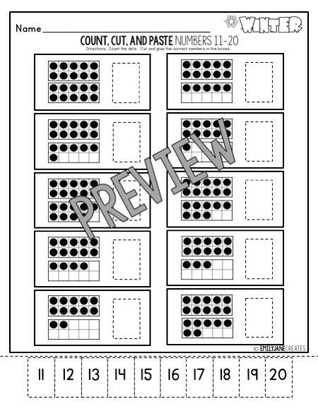 Emily Jane Creates: DECEMBER NO PREP KINDERGARTEN PACKET-OVER 100 PAGES!