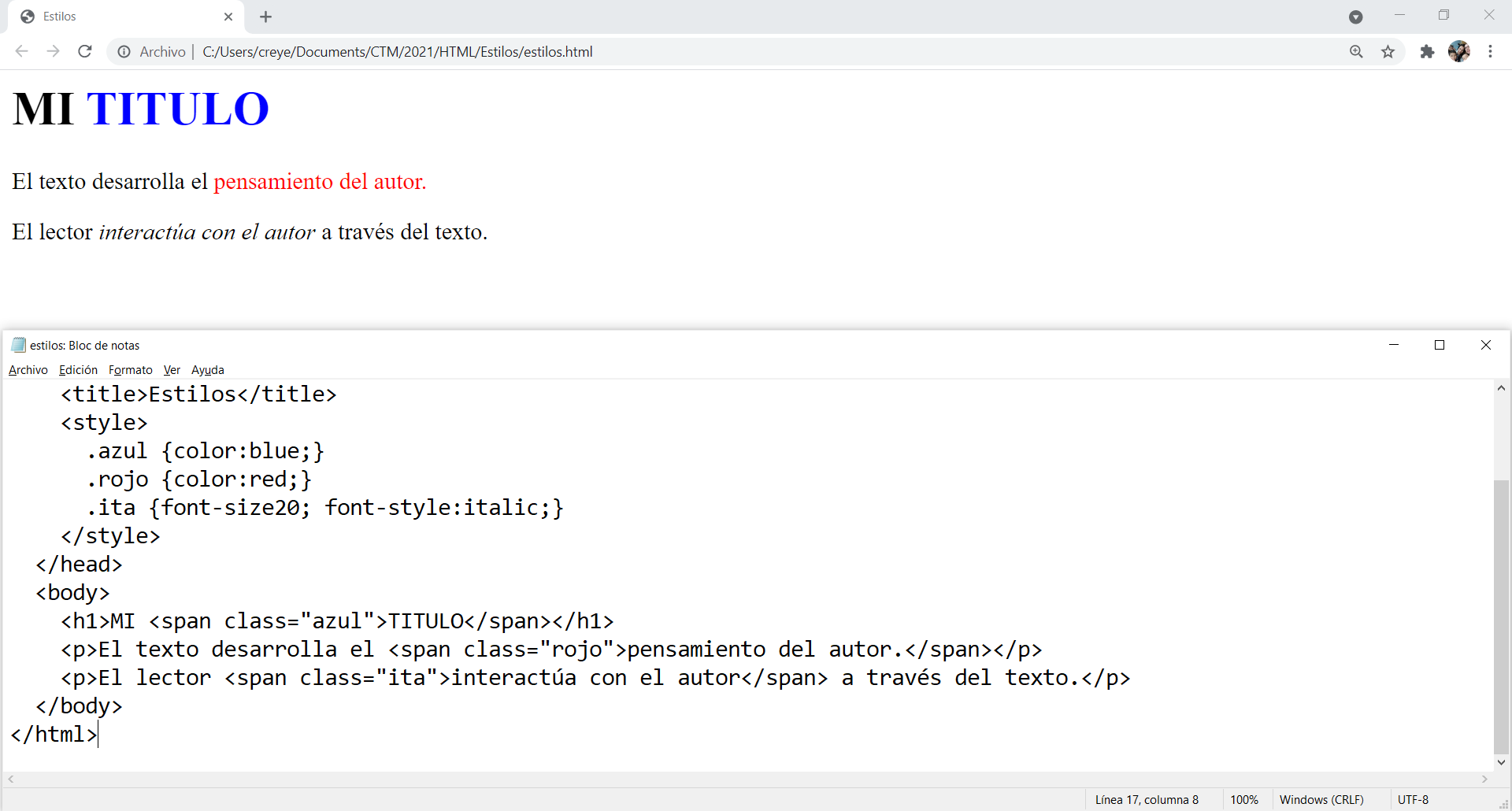 ESTILOS EN HTML ESTILOS EN HTML