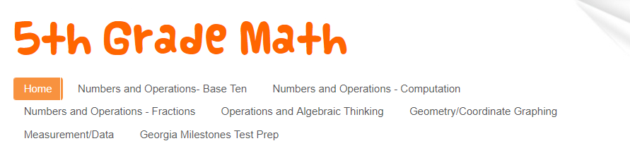 Gordon's 5th Grade: 5th Grade Math Videos