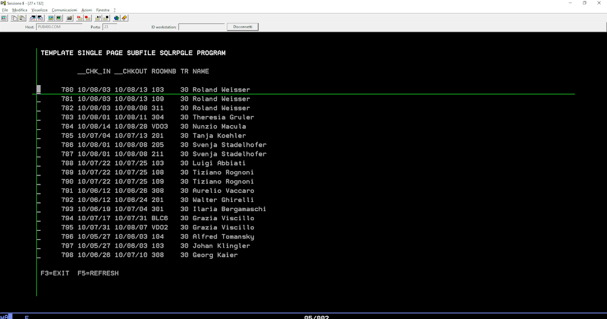Fully Free RPG: Single Page Subfile SQLRPGLE Example Program