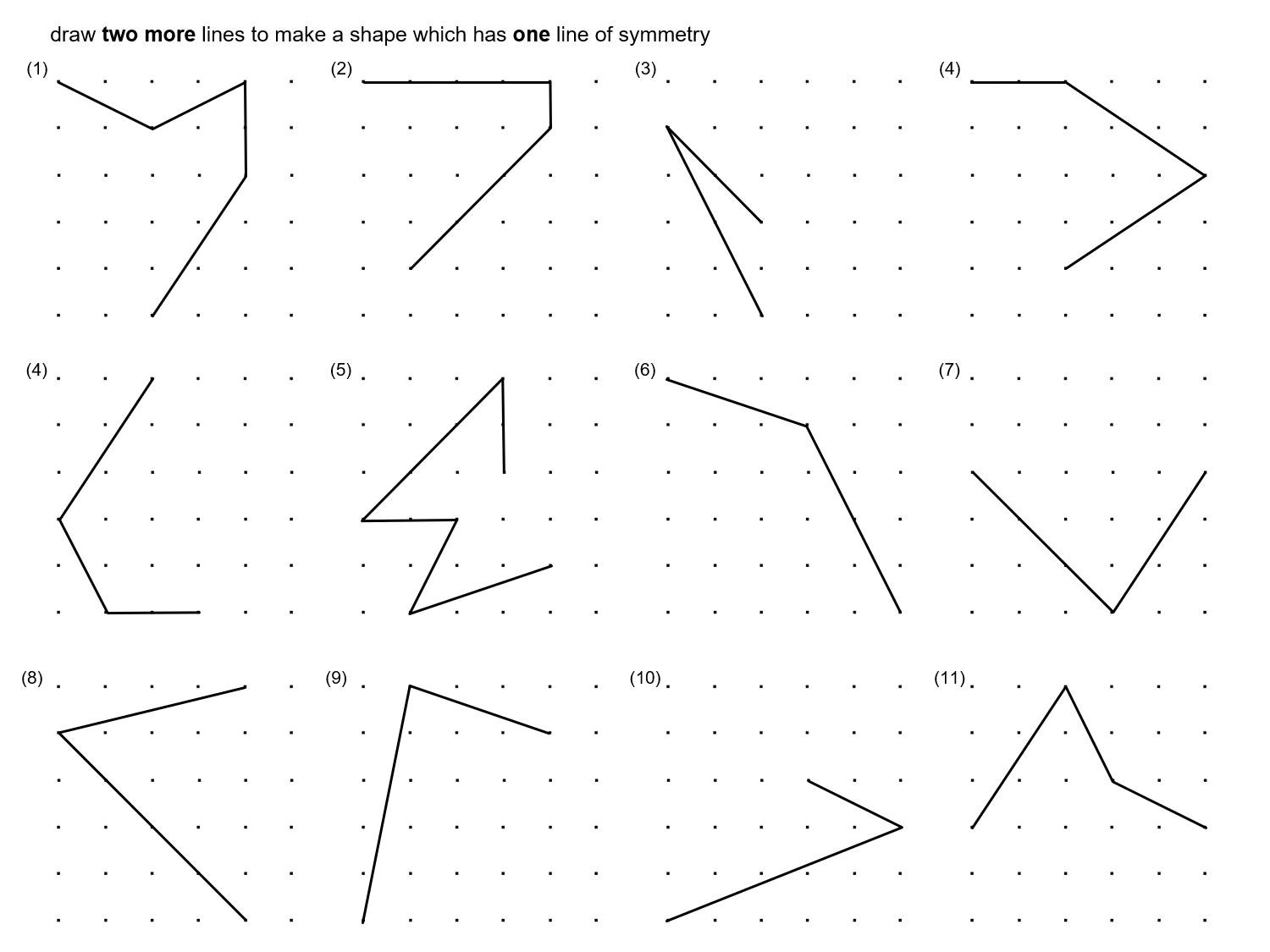 MEDIAN Don Steward mathematics teaching: lines of symmetry