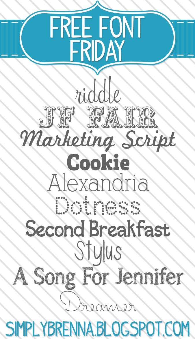 Simply Brenna: Free Font Friday - Week 7