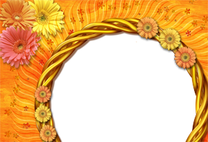 Orange Background With Sunshine frame | Free Photoshop Frames