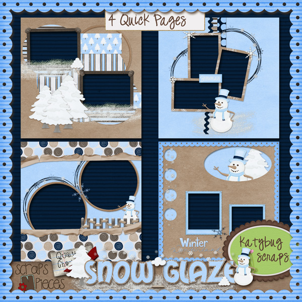 KatyBugScraps: New Kit: Snow Glaze & a Freebie