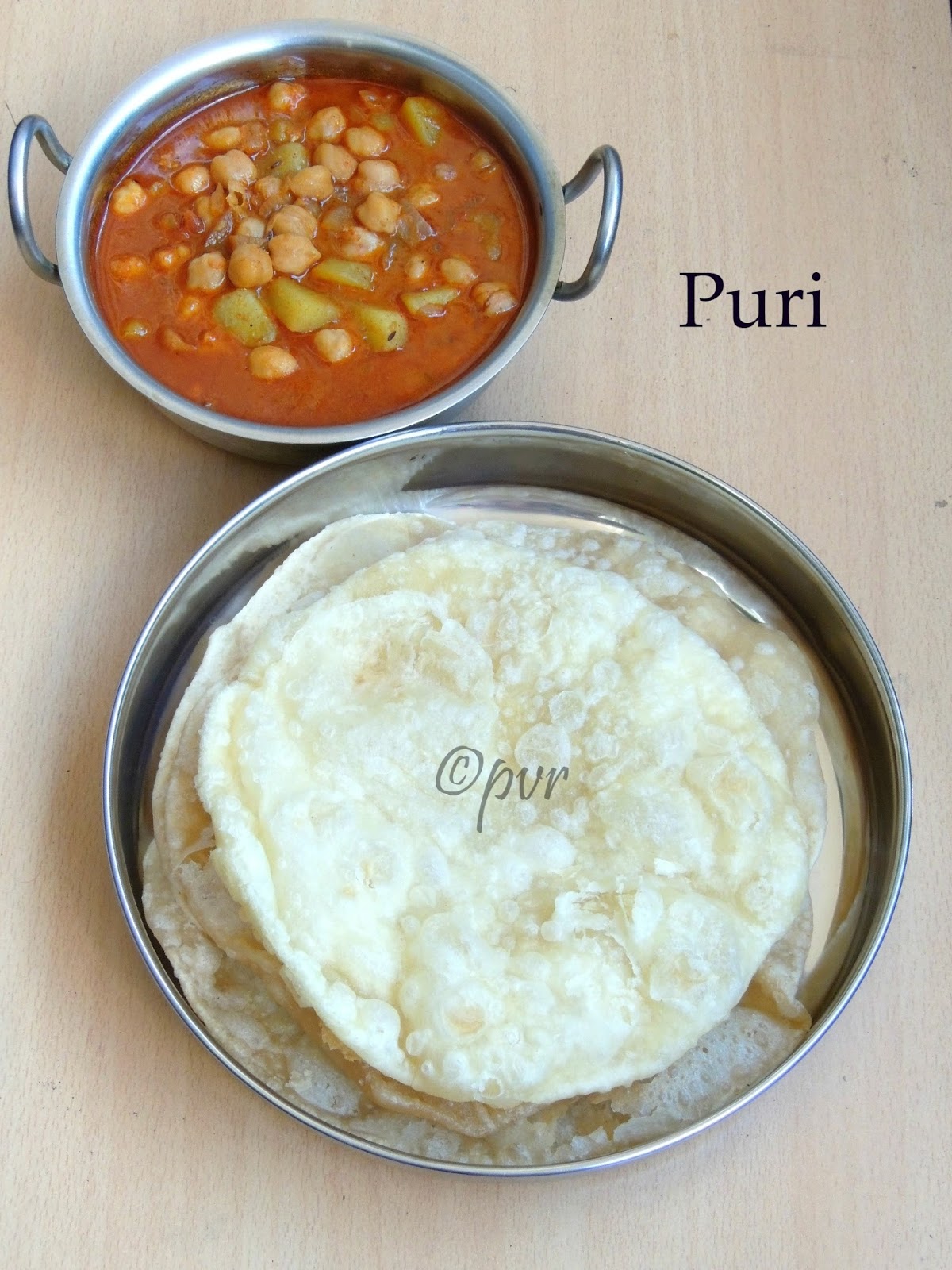 Priya's Versatile Recipes: Puri, Aloo Channa Bhaji, Halwa - Pakistani ...