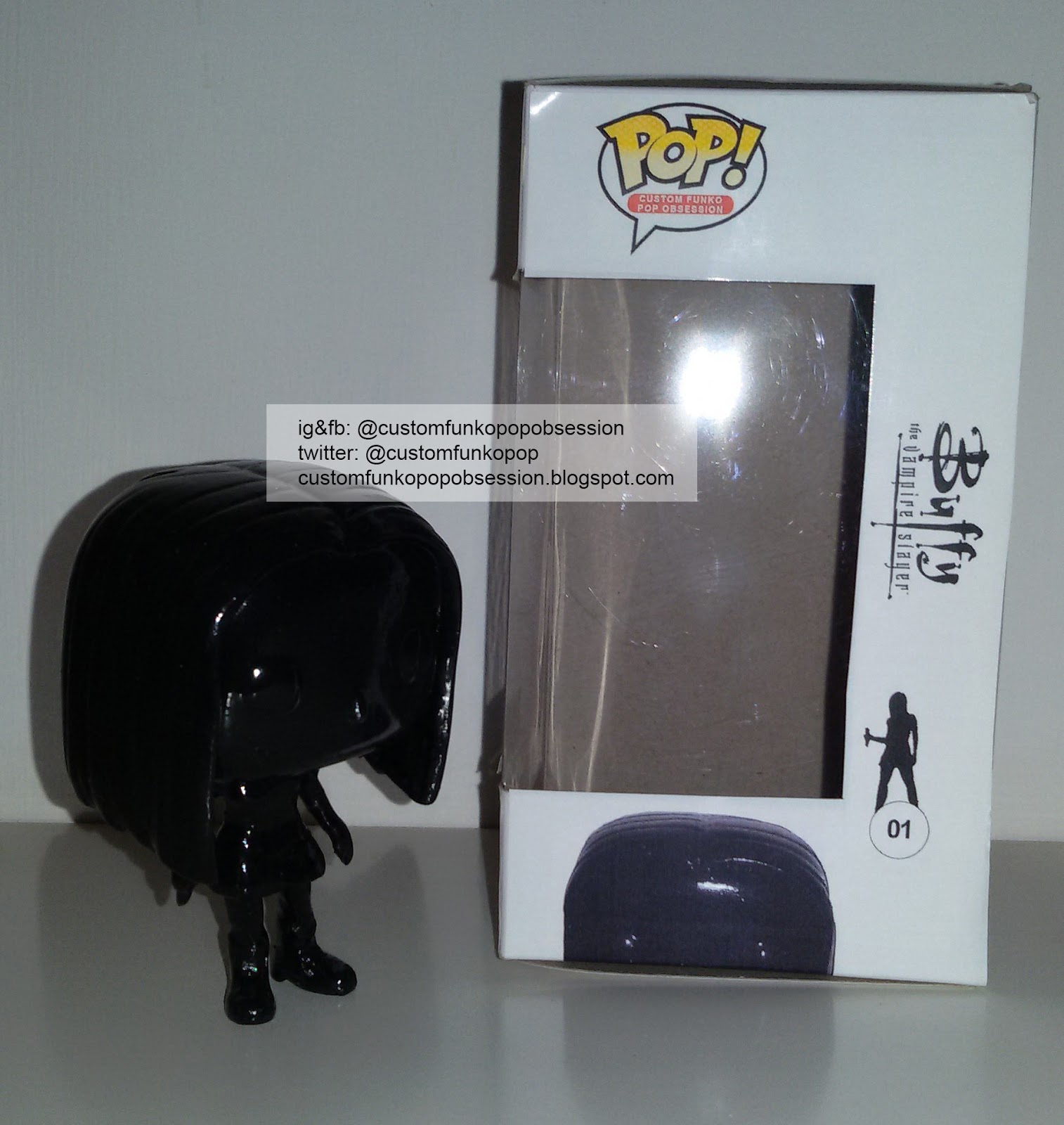 Buffy Custom Funko Pop - All Painted In Black