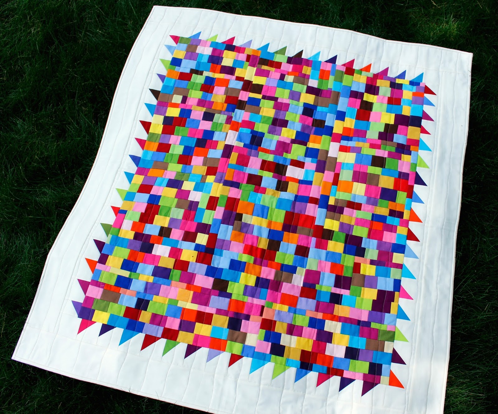 Selvage Blog: Improv Wall Quilt is Finished