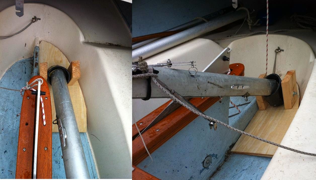 Tanzer 16: Tanzer 16 Raising the Mast Single-handed - part 3 hinge, ladder