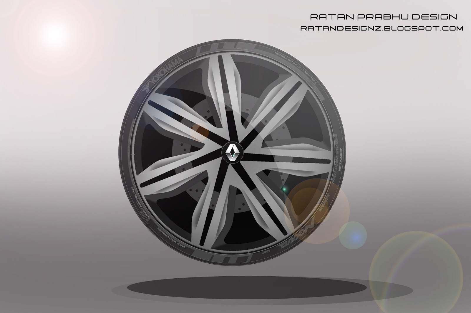 RATANDESIGNZ: Renault Concept Wheel Design Sketch Render