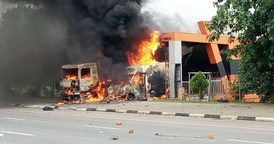 Shiites Burn Two Quick response Ambulances During Protest NEMA Nigerian News Latest Nigeria shiites-burn-two-quick-response-ambulances-during-protest-nema-nigerian-news-latest-nigeria