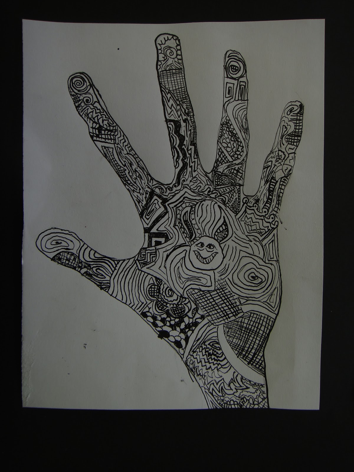 Cobbenhagenmavo Beeldende Vorming: 'Doodling' klas 1 (pen en inkt)