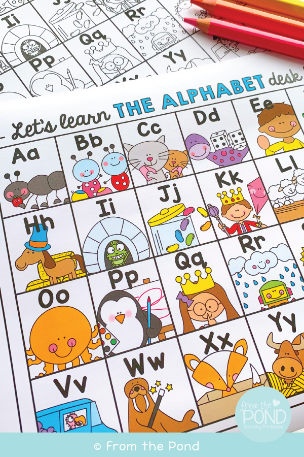 Printable Alphabet Desk Mat | From the Pond