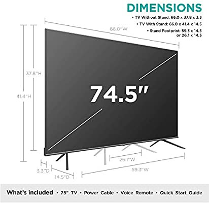 Hisense 75-Inch Class H8 Quantum Series Android 4K ULED Smart TV ~ Best ...