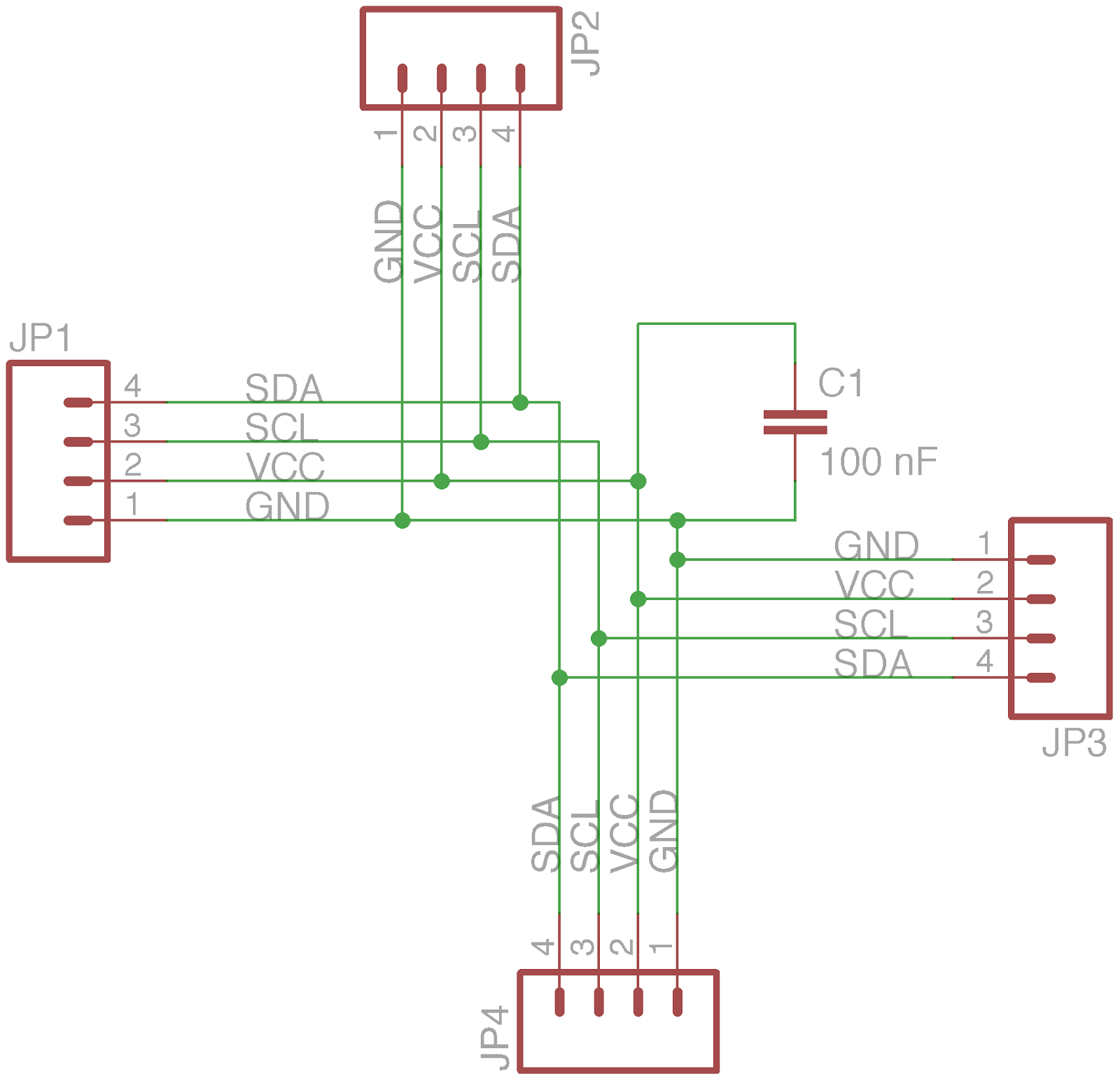 Magic Smoke: Daisy Chainable I2C Splitter PCB