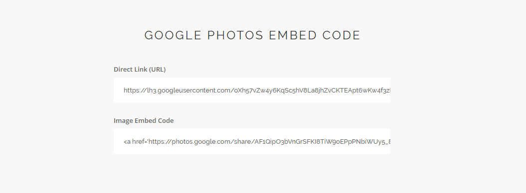Generare codice di incorporamento per qualsiasi immagine su Google Foto ...