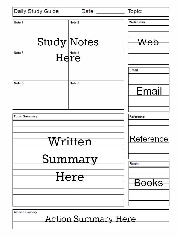 Blank Study Guide Template | Persuasive Essay