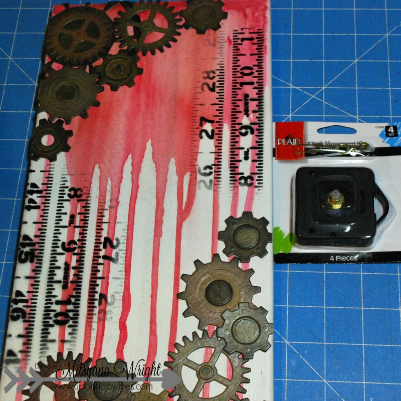 Up On Tippy Toes: Mixed Media Clock