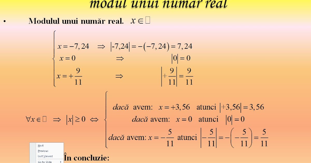 Matematica Vieții în Toată Splendoarea Ei Modulul Unui Numar Real