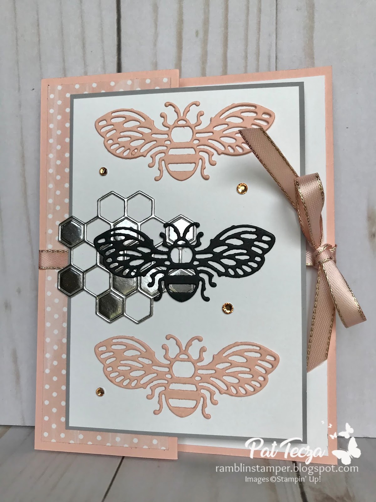 Ramblin' Stamper: Fancy Fold Honey Bees