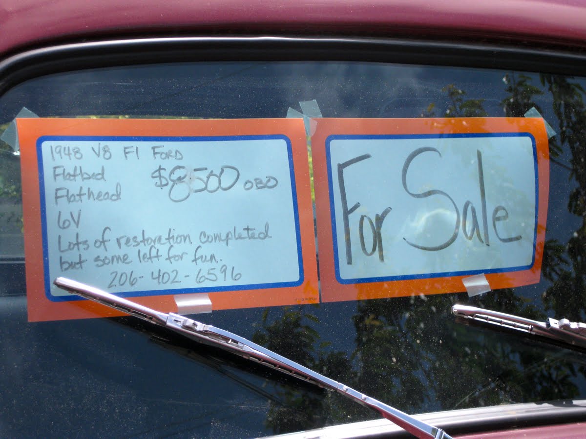 OLD PARKED CARS.: 1948 Ford F-1.