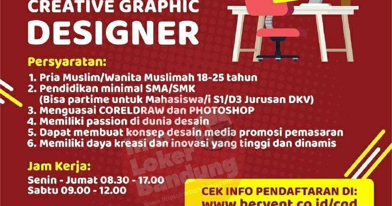 Lowongan Kerja Creative Graphic Designer Hervent Bandung Januari 2020 ...