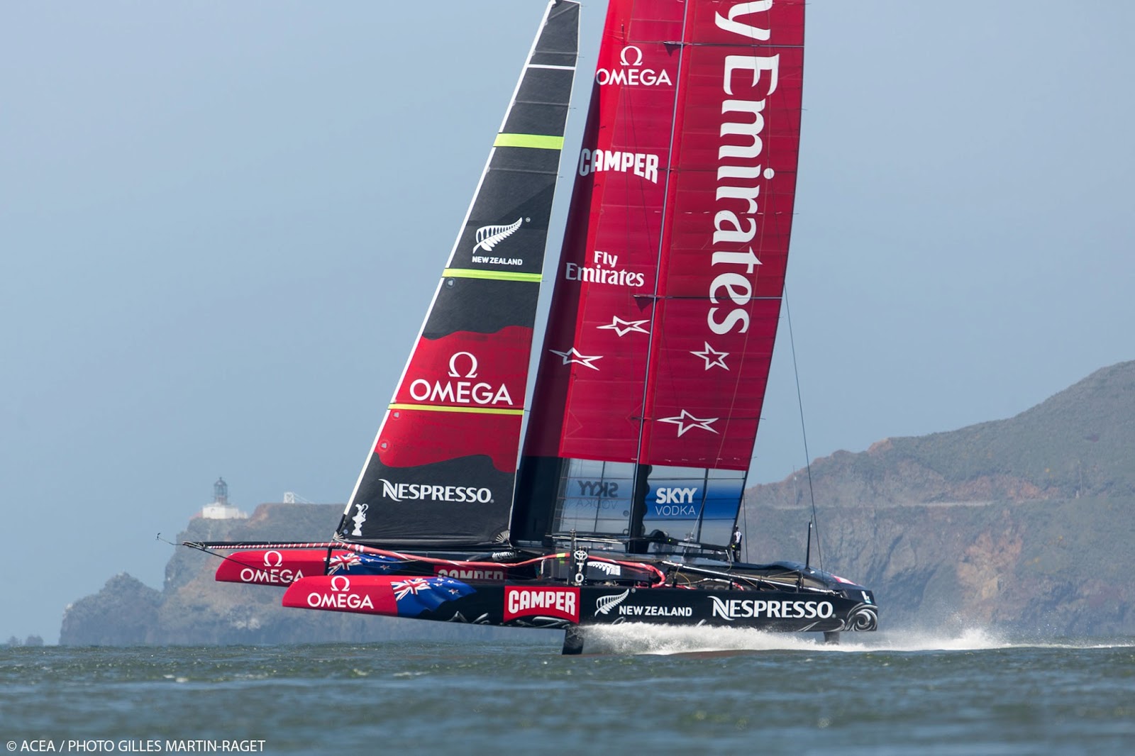 Images / Les AC72 sont de retour sur l'eau à San Francisco ! | ScanVoile