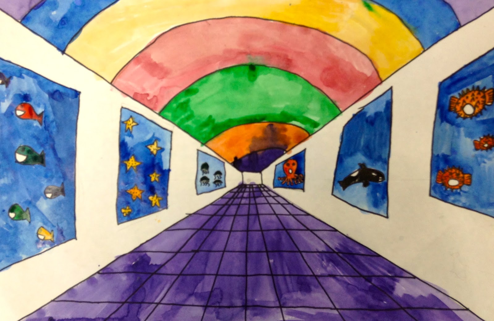 Art. Eat. Tie Dye. Repeat.: 6th Grade One Point Perspective