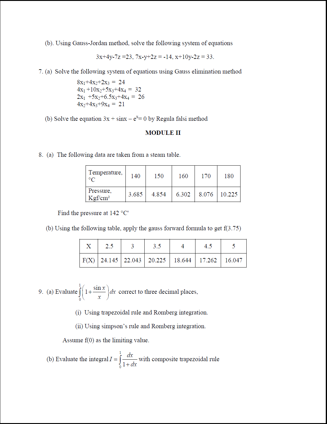 Kerala University B Tech Numerical Methods For Process Engineering ( B ...