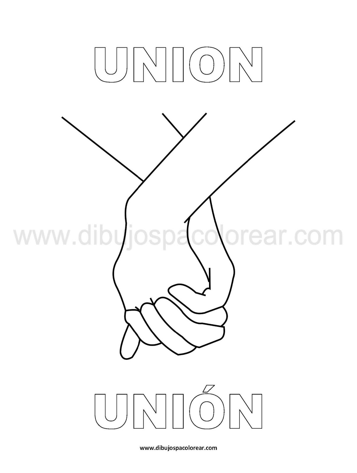 Dibujos Inglés - Español con U: Unión - Union