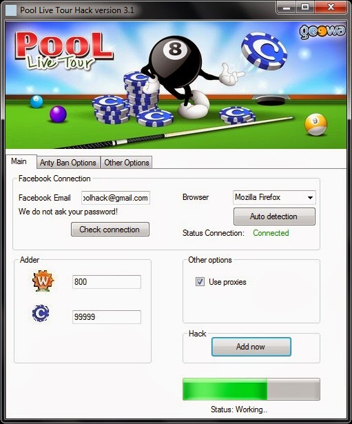 Jeux - Trucs et astuces, cheats, hack: POOL LIVE TOUR HACK V3.1 OUTIL